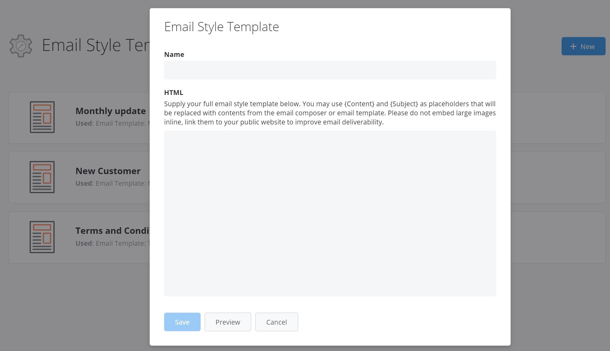 Membrain Help Center - CRM - Email Style Templates