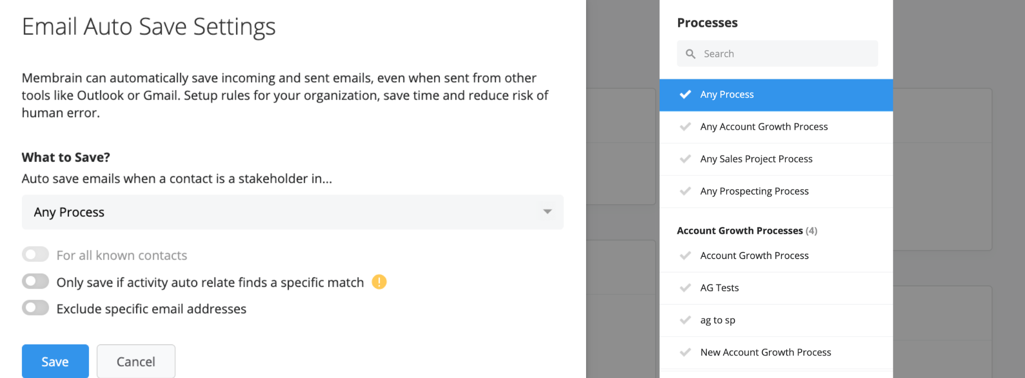 Help Center - CRM - Email - Autosave & Autorelate email and appointments