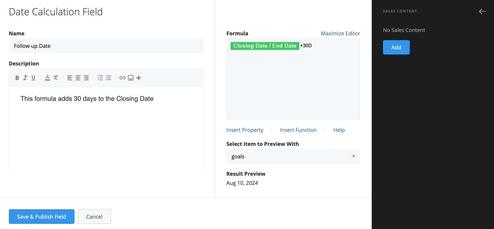 Membrain Help Center - CRM - Date Calculation Fields