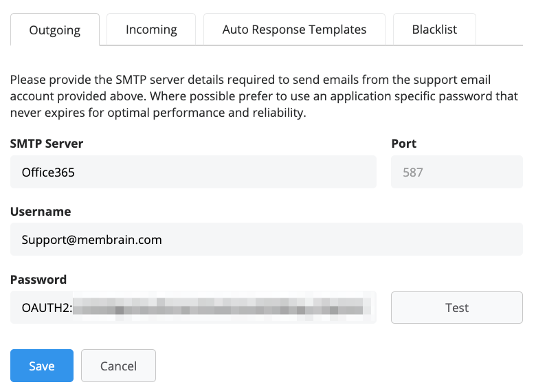 Membrain Help Center - Tickets - Ticket Email Setup