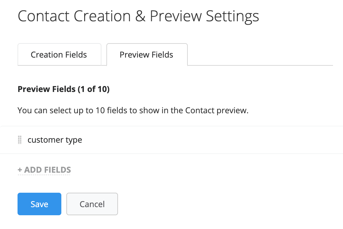 Membrain Help Center - CRM - Contacts - Creation & Preview Settings