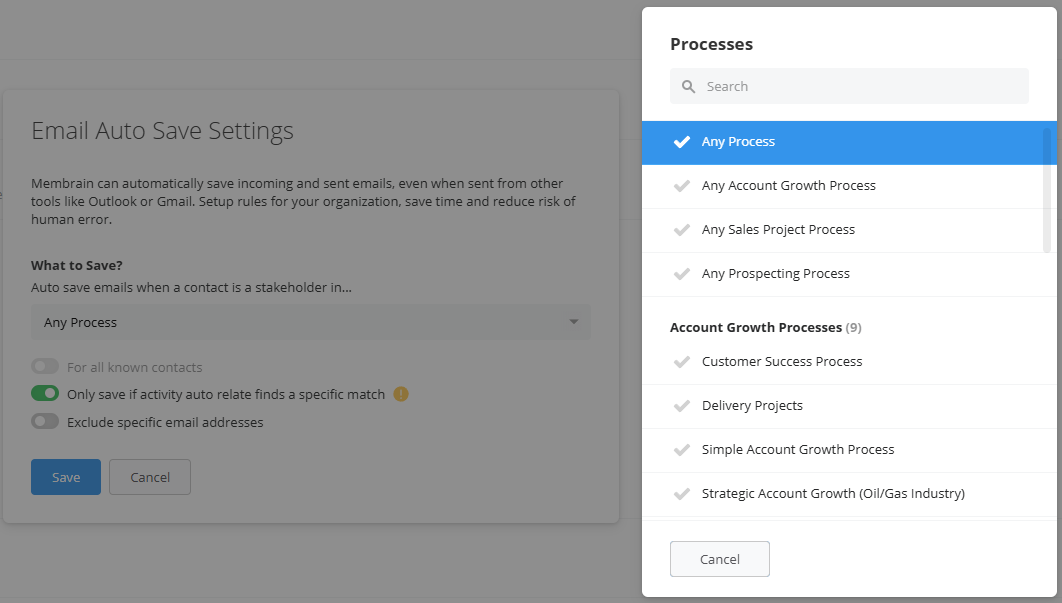 Help Center - CRM - Email - Autosave & Autorelate email and appointments