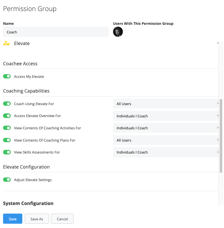 Membrain Help Center - Elevate - Managing Elevate Permissions