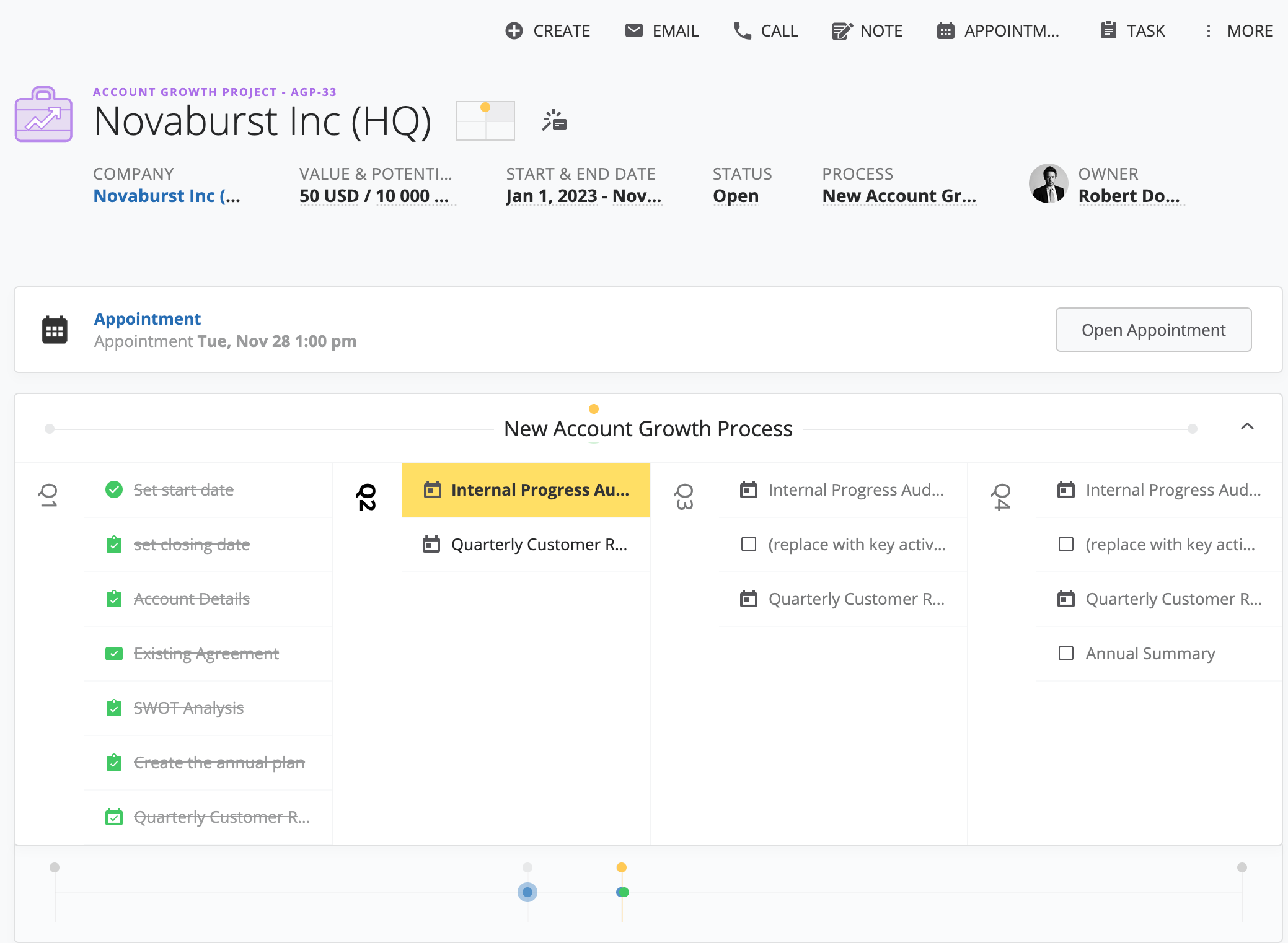 Membrain Help Center - Account Growth - Creating an Account Growth Process