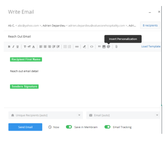 Membrain Help Center - CRM - Working with Batch emails